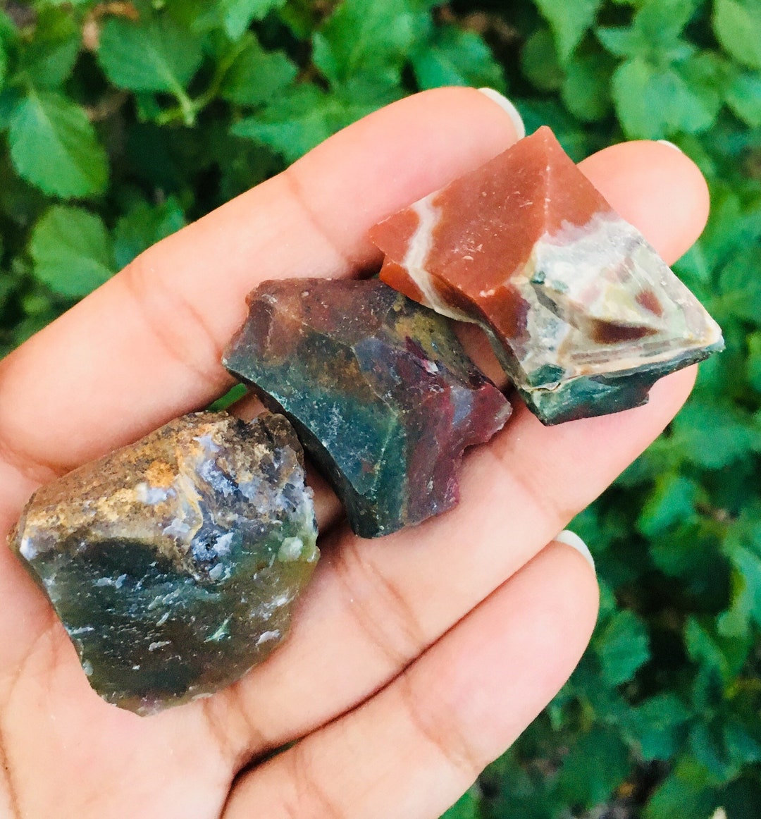 Raw Bloodstone Crystal (1) One Rough Bloodstone, Natural Heliotrope ...