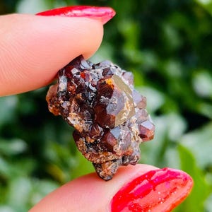 Raw Garnet Crystal Cluster (10.0G) Red Orange Spessartine Garnet ...