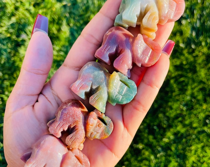 Ocean Jasper Elephant 1 Ocean Jasper Crystal Carving - Etsy