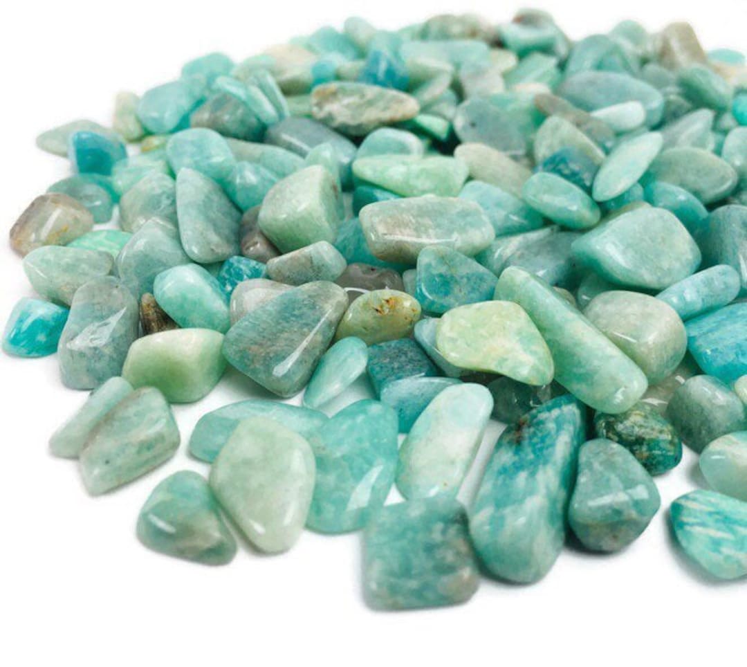 Amazonite Crystal Chips 100G Small Mini Amazonite Green Blue Tumbled ...
