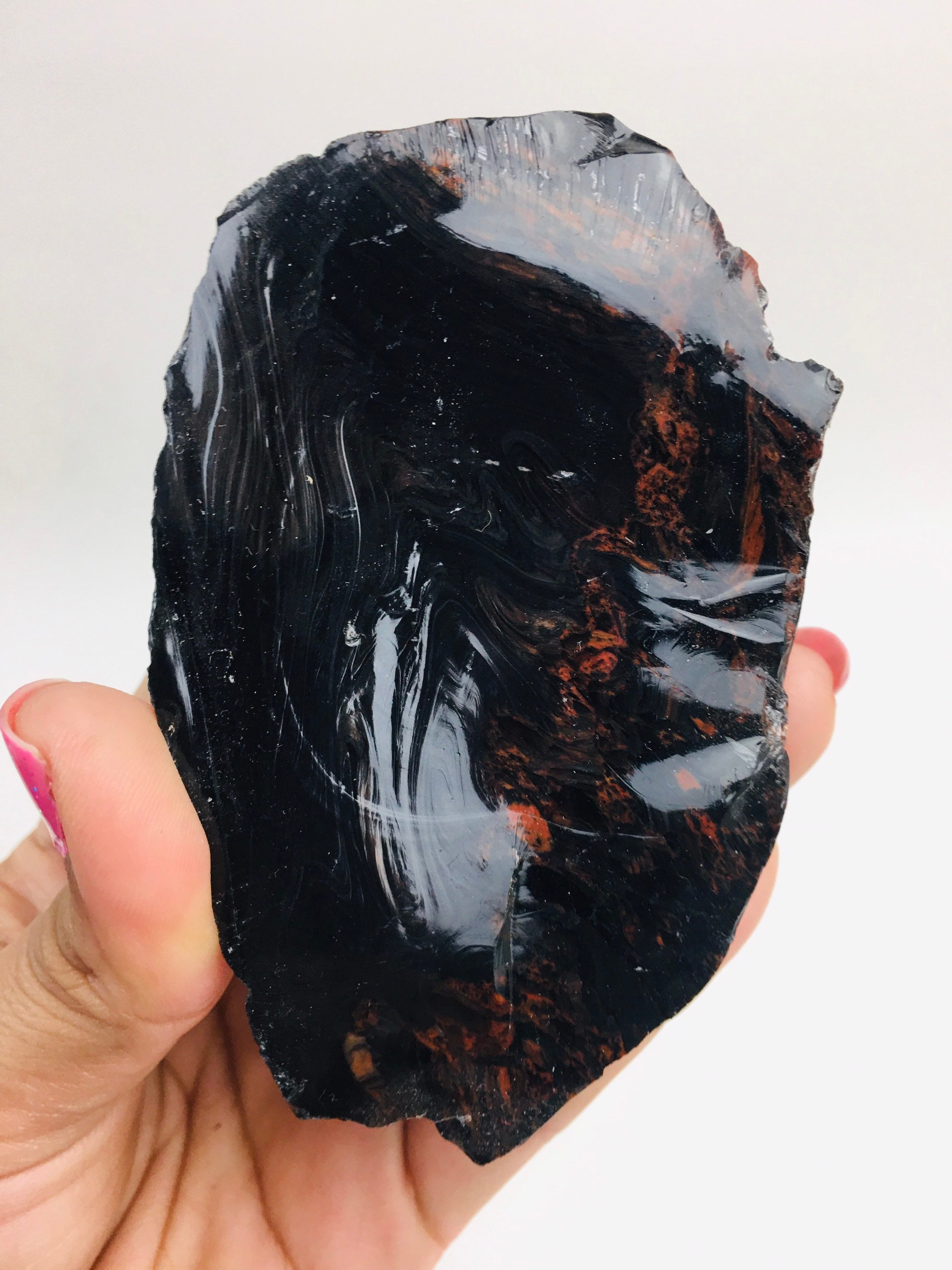 Obsidian Raw Crystals 1 Raw Obsidian Black Obsidian | Etsy