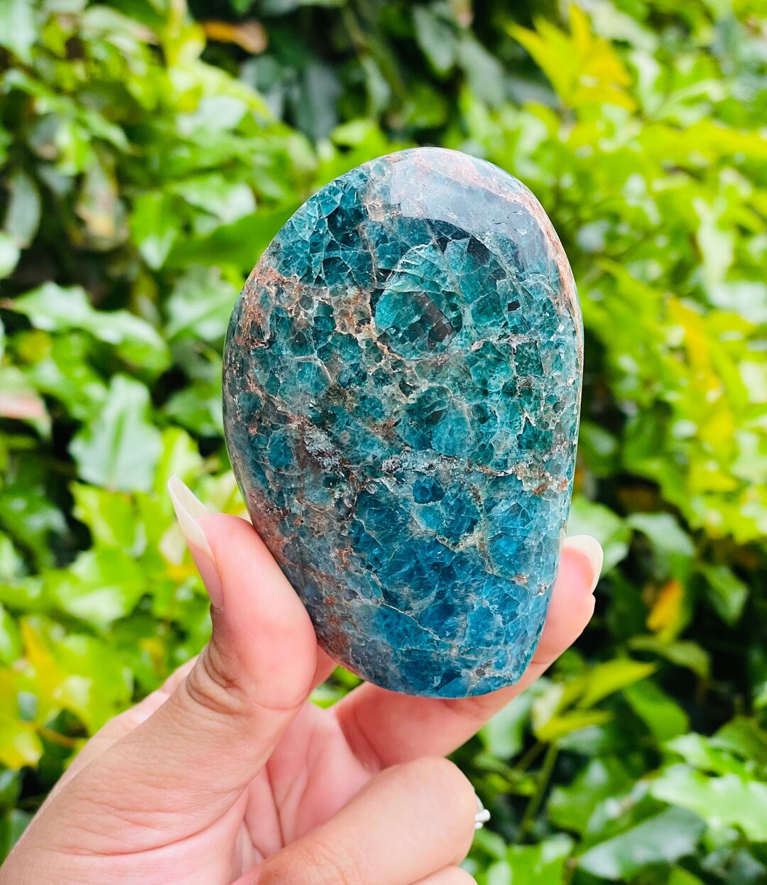 Dark Blue Apatite Crystal Free Form (305.6g) Rounded Blue Apatite Tower ...