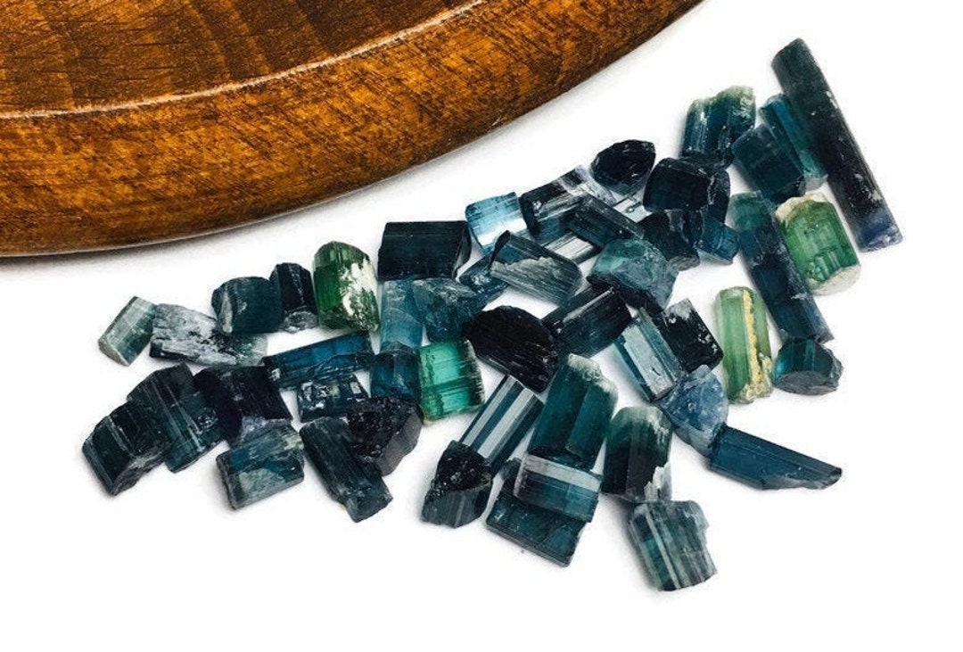 Small Blue Tourmaline Crystal Lot (5 Grams) XXS Blue Raw Tourmaline ...