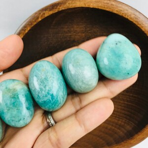 Amazonite Crystal (1) Large Round Tumbled Stone Natural Gemstone (ONE ...