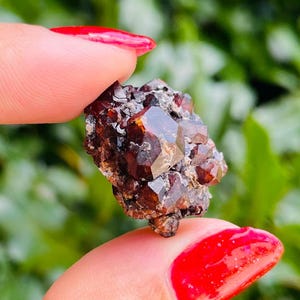 Raw Garnet Crystal Cluster (10.0G) Red Orange Spessartine Garnet ...