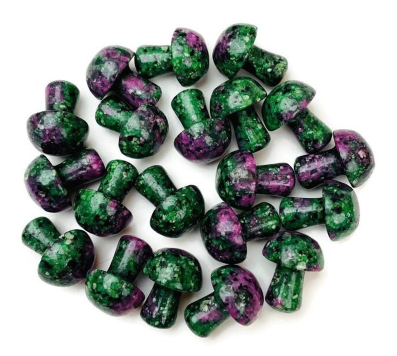 Ruby Zoisite Mushroom 1 Ruby Zoisite Crystal Mini Mushroom - Etsy