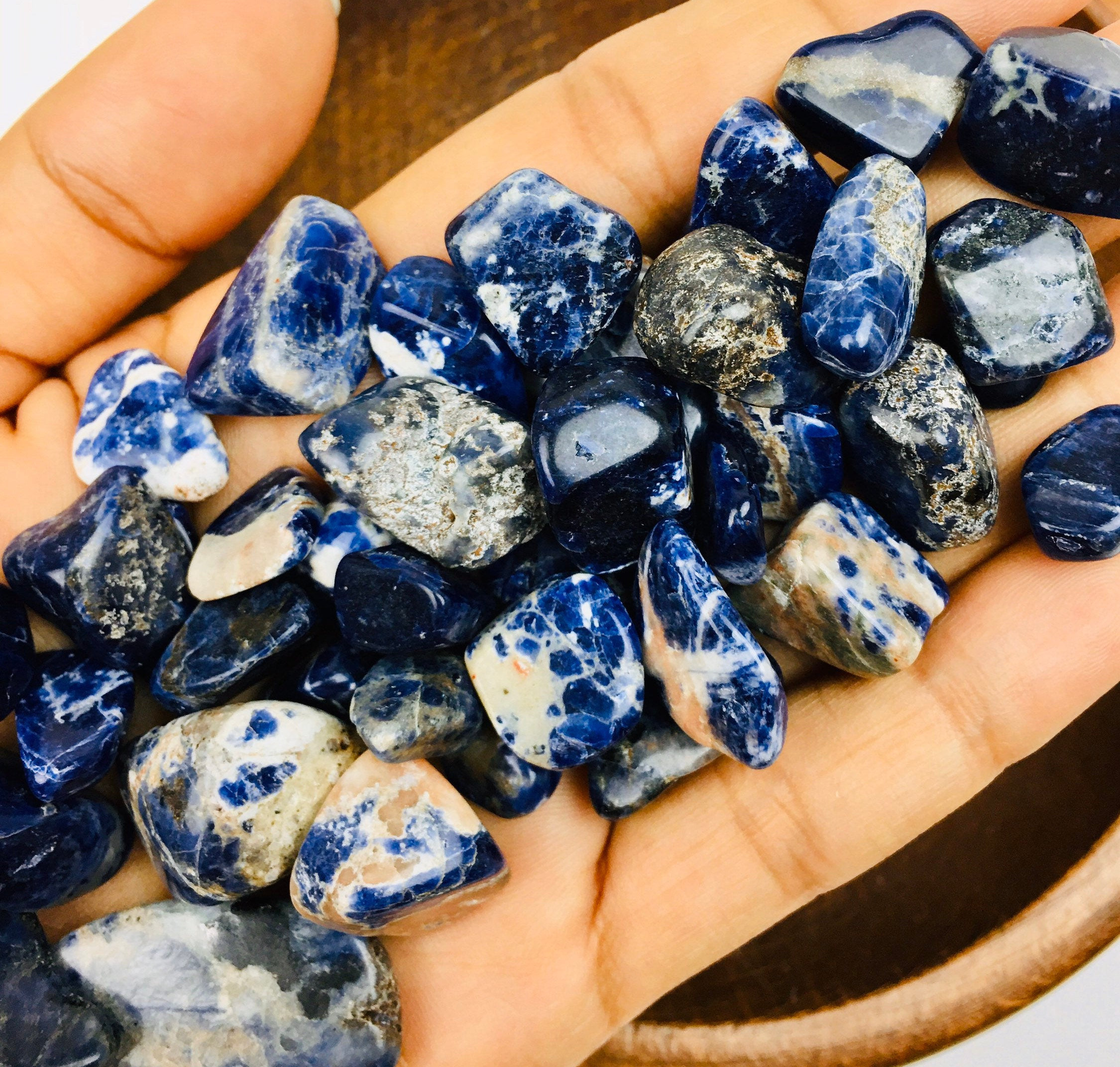 Sodalite Crystal 100G Tumbled Blue Sodalite Medium Crystal - Etsy