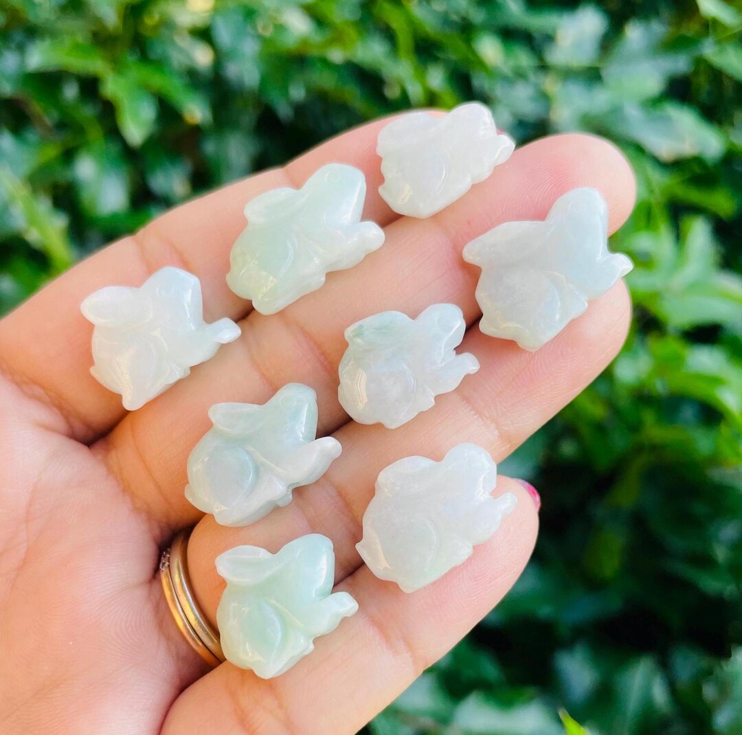 Light Green Jade Bunny (1) Jade Crystal Rabbit, Crystal Bunny Rabbit ...