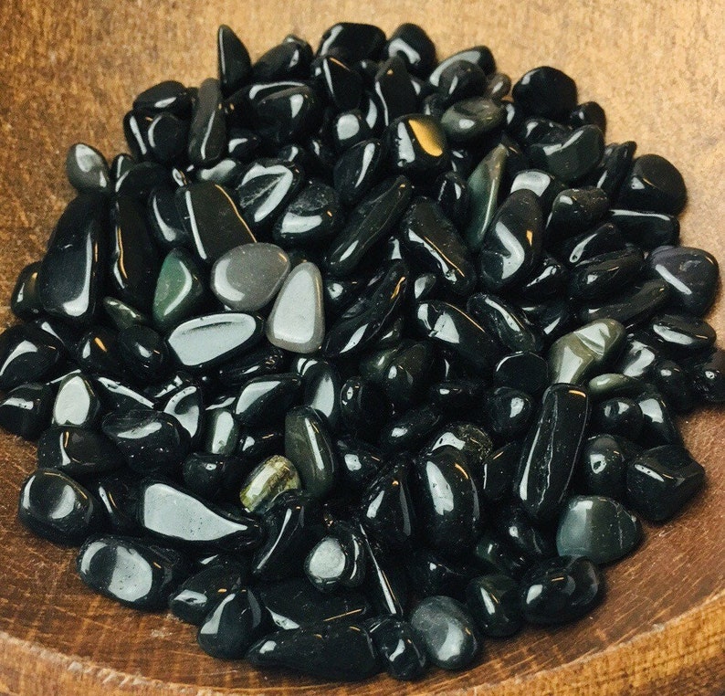 Obsidian Crystal 100G Small Tumbled Obsidian Stone black - Etsy