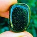 GREEN Goldstone Crystal (1) Sand Stone Glitter Beautiful TUMBLED Green ...