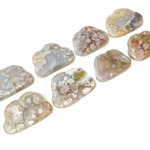Flower Agate Crystal Cloud 1 One Pink Sakura Flower Agate Stone Cloud ...