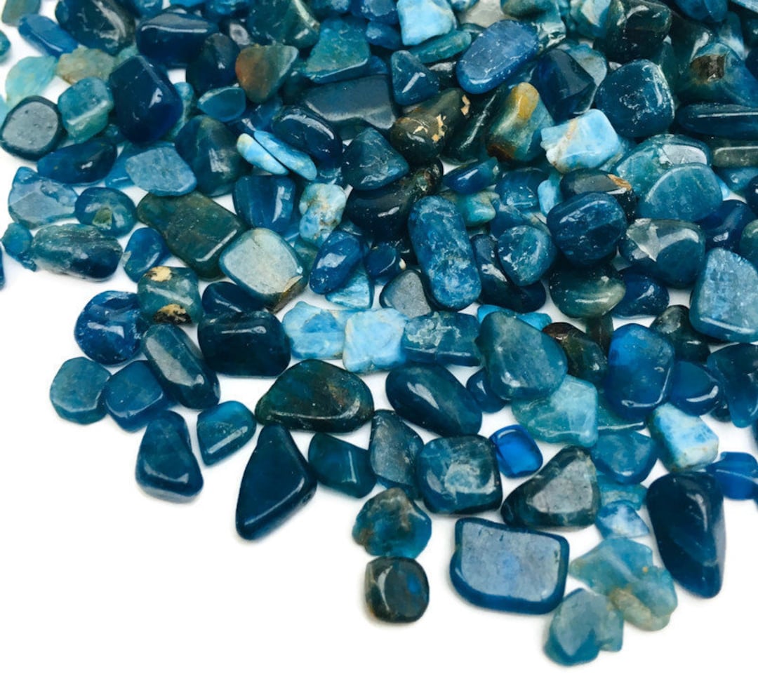 Blue Apatite Crystal (100G) Blue Apatite Stone MINI Tumbled Apatite ...