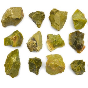 Green Opal (1) Raw Green Opal Stone Natural OLIVE Raw Crystals Rough ...