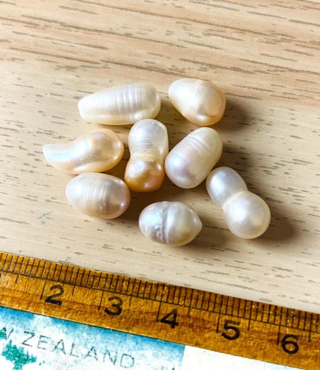Natural Cultured Pearls Lot (8.4G) Long White Cream Champagne Raw ...
