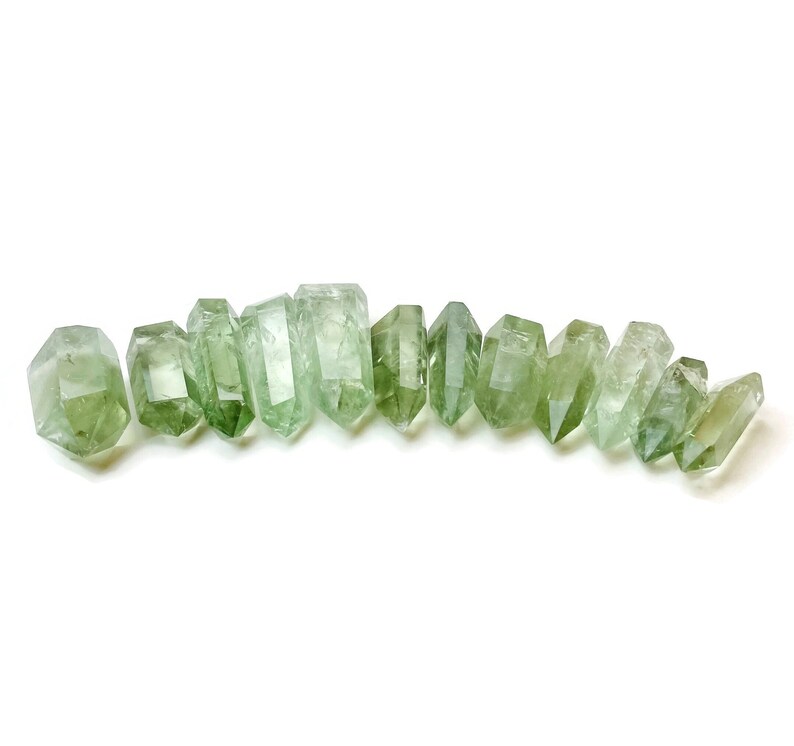Prasiolite Crystal Tower (1) Green Prasiolite Point, Green Amethyst ...
