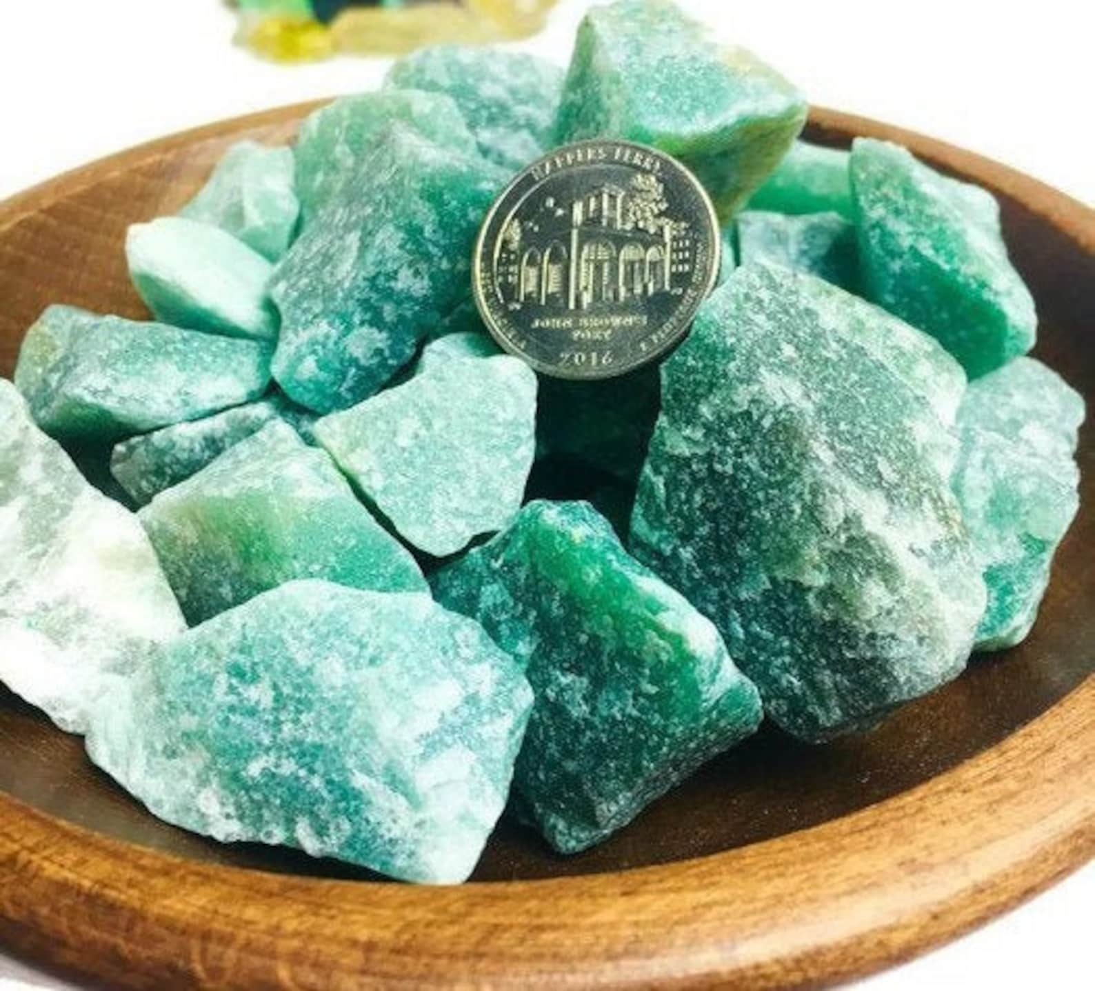 Raw Green Aventurine Crystal: Rough Natural Gemstone (25-40 Mm) - Etsy