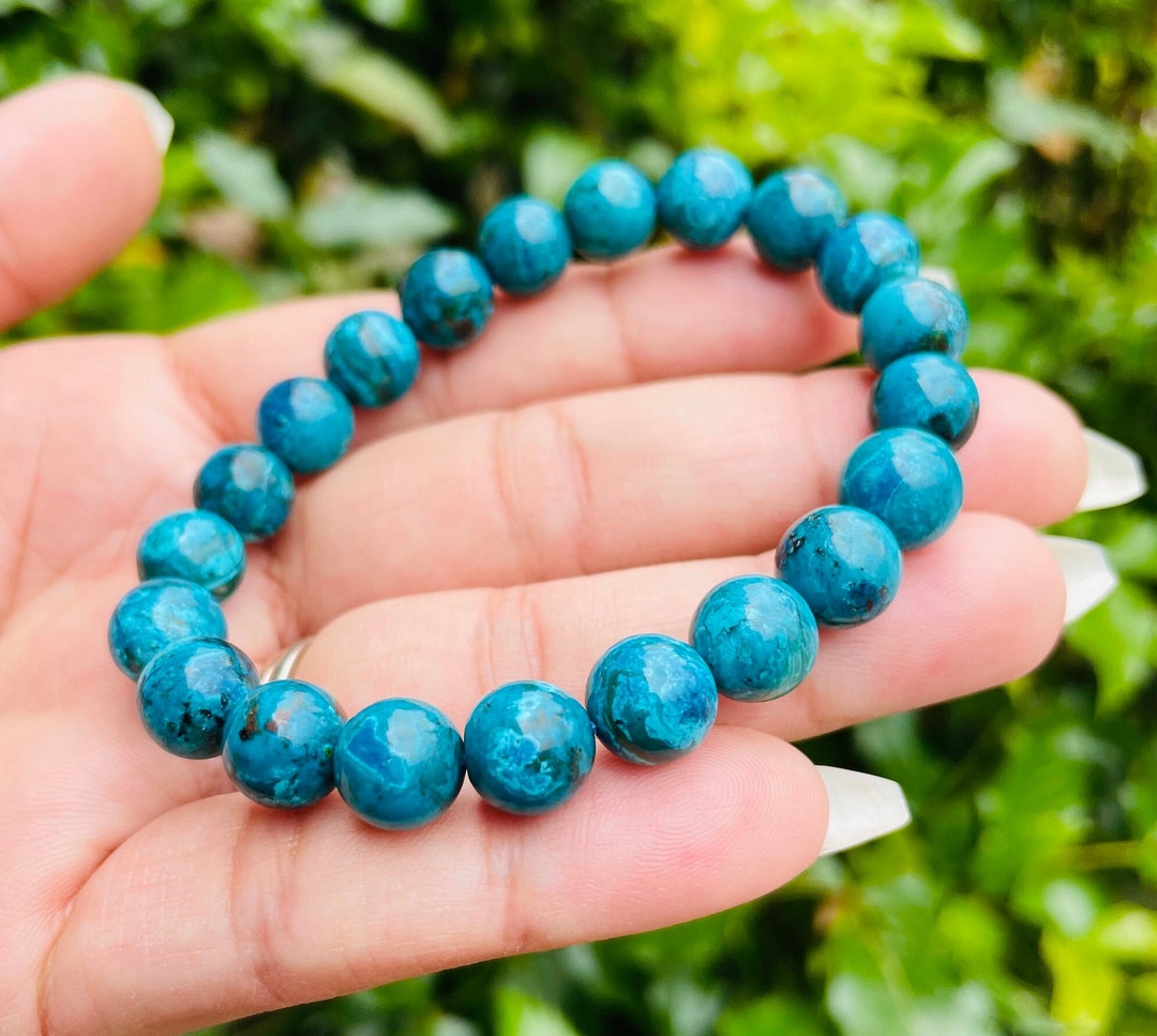 Chrysocolla Crystal Bracelet 1 One Chrysocolla Stone Bracelet, Blue ...