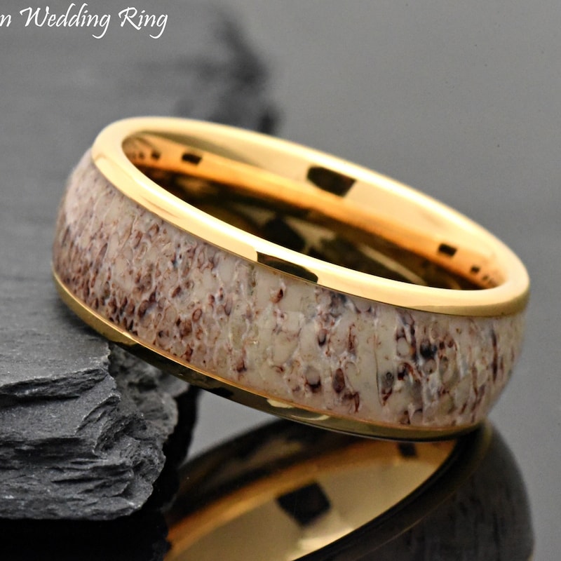 Elk Antler Ring - Etsy