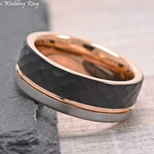 Unique Ring Men's Ring Tungsten Carbide Wedding Band | Etsy