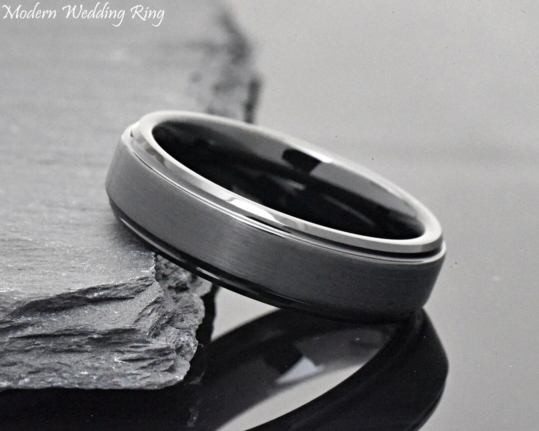 Unique Unisex Rings Mens Womens Ring Tungsten Wedding Bands - Etsy