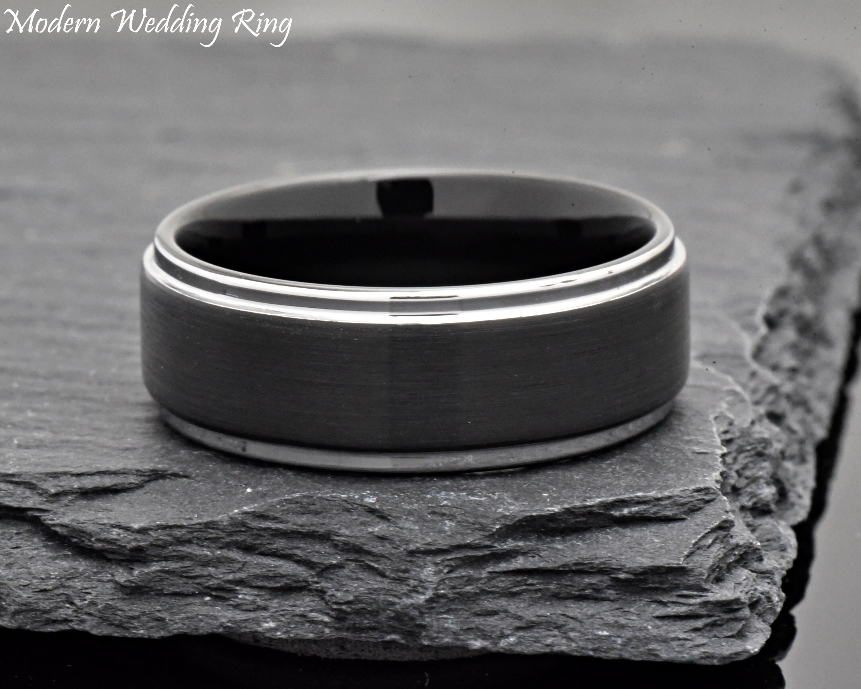Two Tone Wedding Ring Wedding Band Wedding Ring Engagement - Etsy