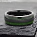 Two Inlay Exotic Green Wood Inlay Dome Wedding Ring 8mm Black - Etsy