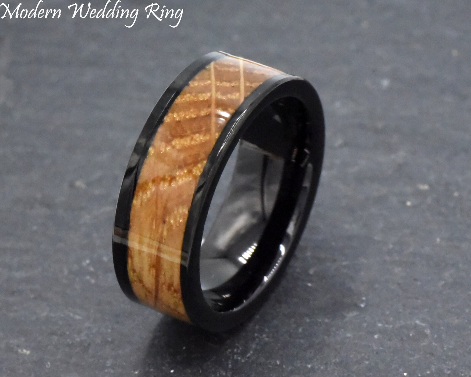 Whiskey Barrel Oak Wood Ring Wood Wedding Ring Men's | Etsy