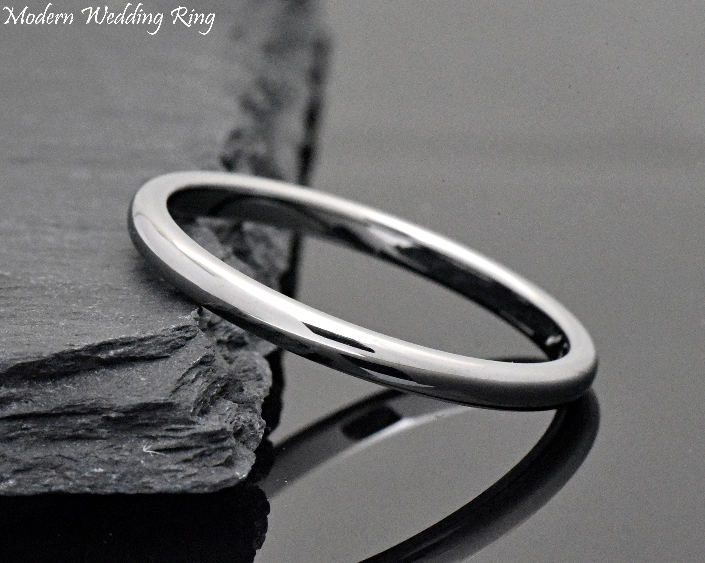 2mm Skinny Thin Stackable Wedding Ring Band Tungsten Carbide - Etsy