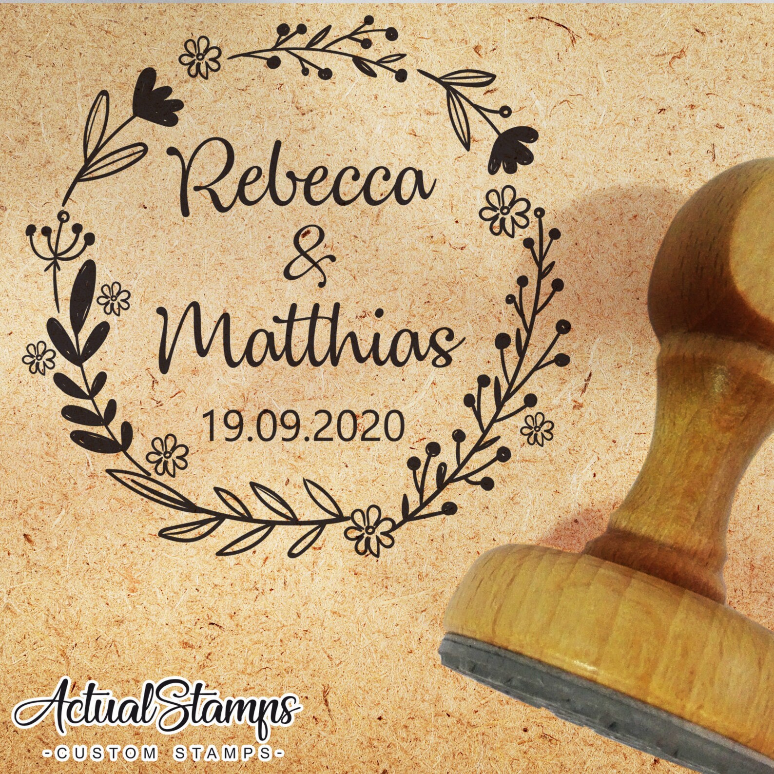 Stempel Mit Datum Und Name