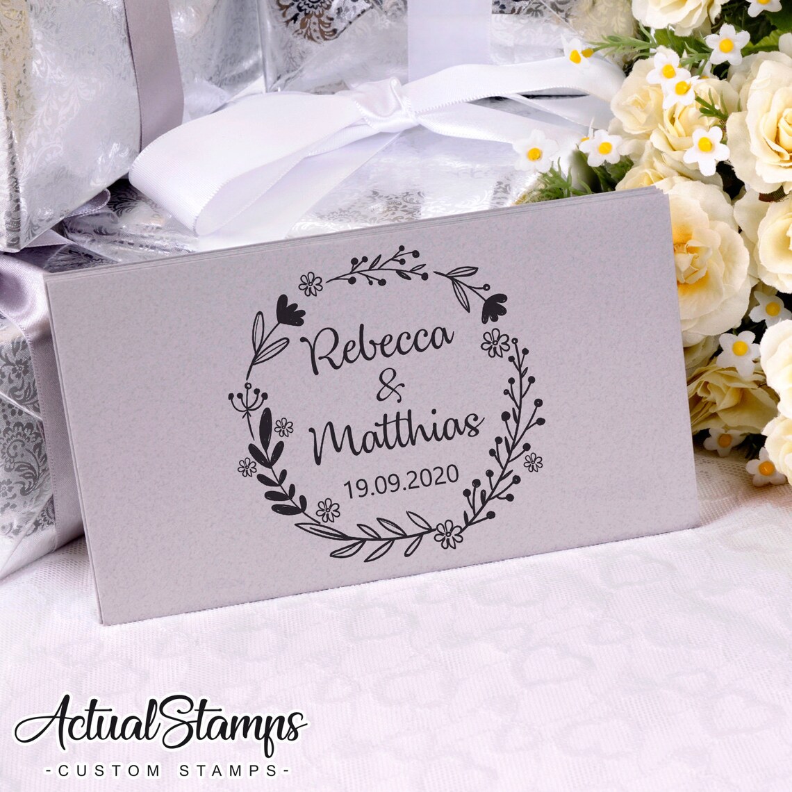 Sello Personalizado Boda Sello para Boda Sello Enlace - Etsy España