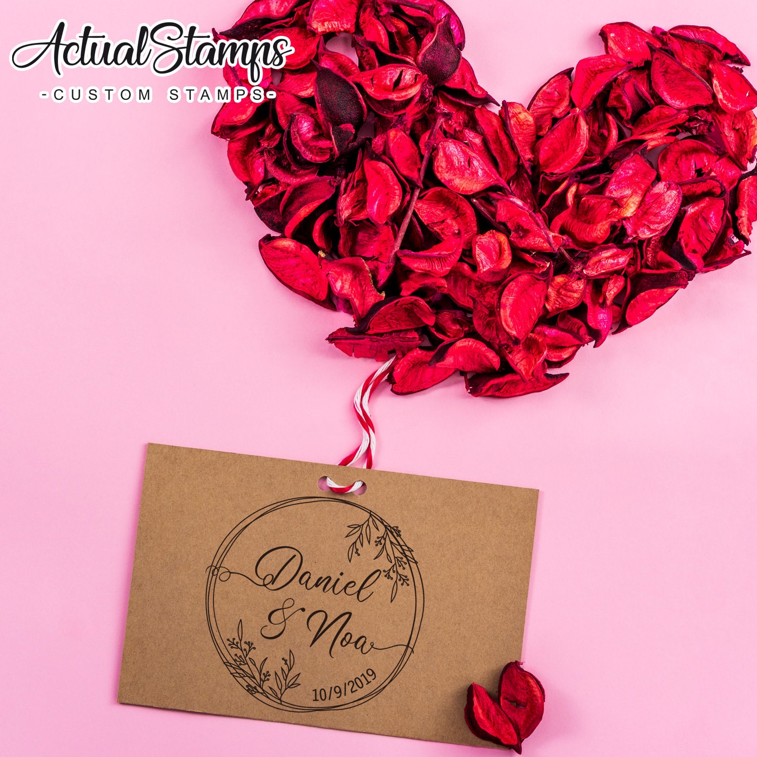 SELLO BODA Sello Caucho Personalizado Enlace Sello para Boda - Etsy España