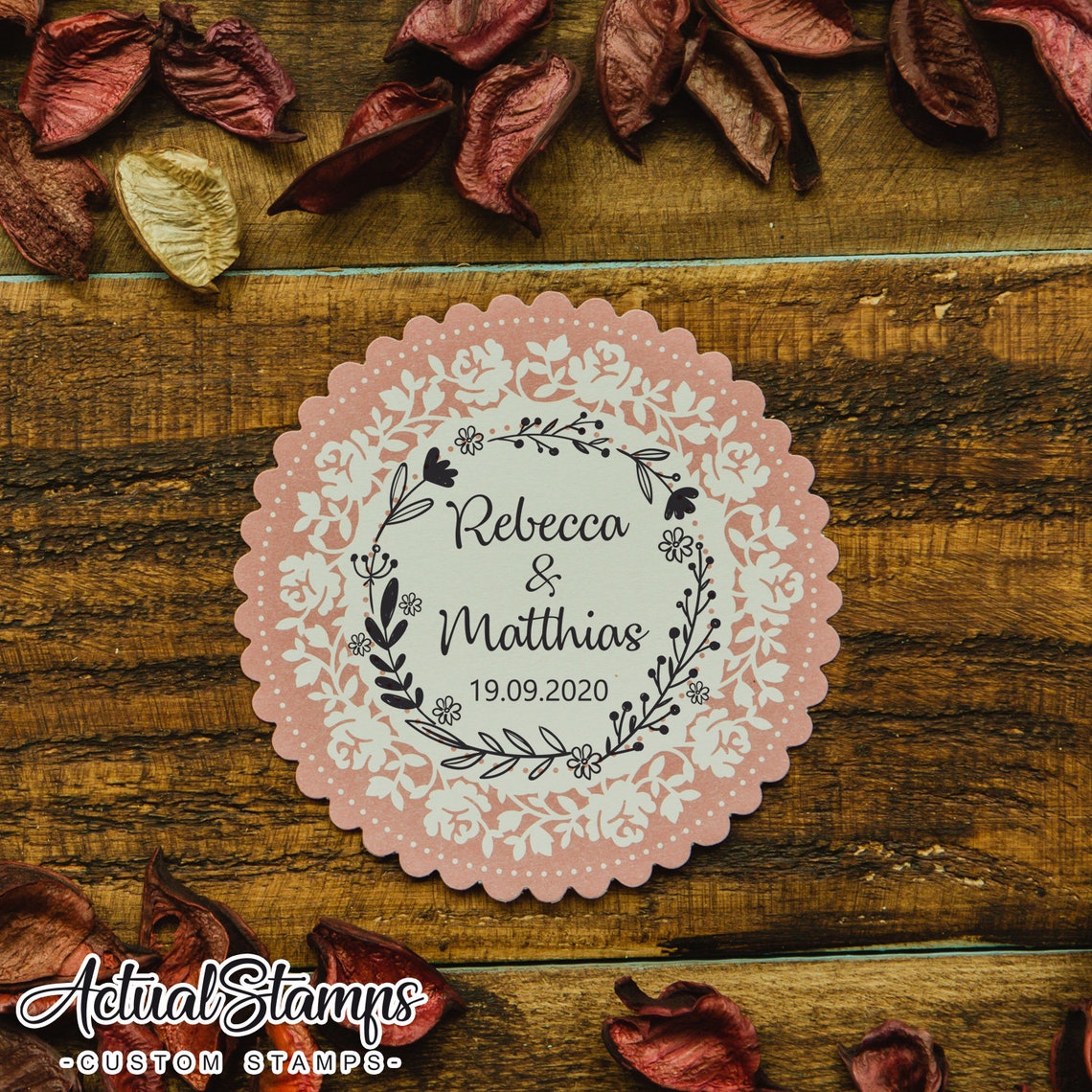 Sello Personalizado Boda Sello para Boda Sello Enlace - Etsy España