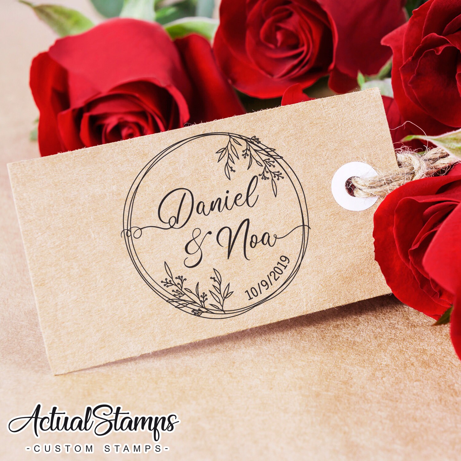 SELLO BODA Sello Caucho Personalizado Enlace Sello para Boda - Etsy España