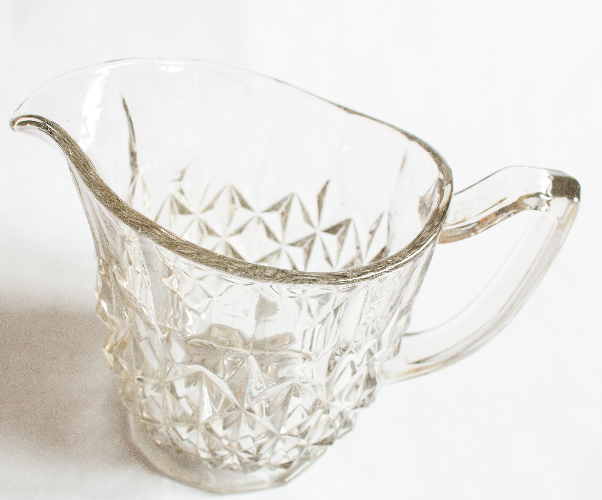 Vintage Footed Pressed Glass Pitcher or Jug Vintage Glass | Etsy