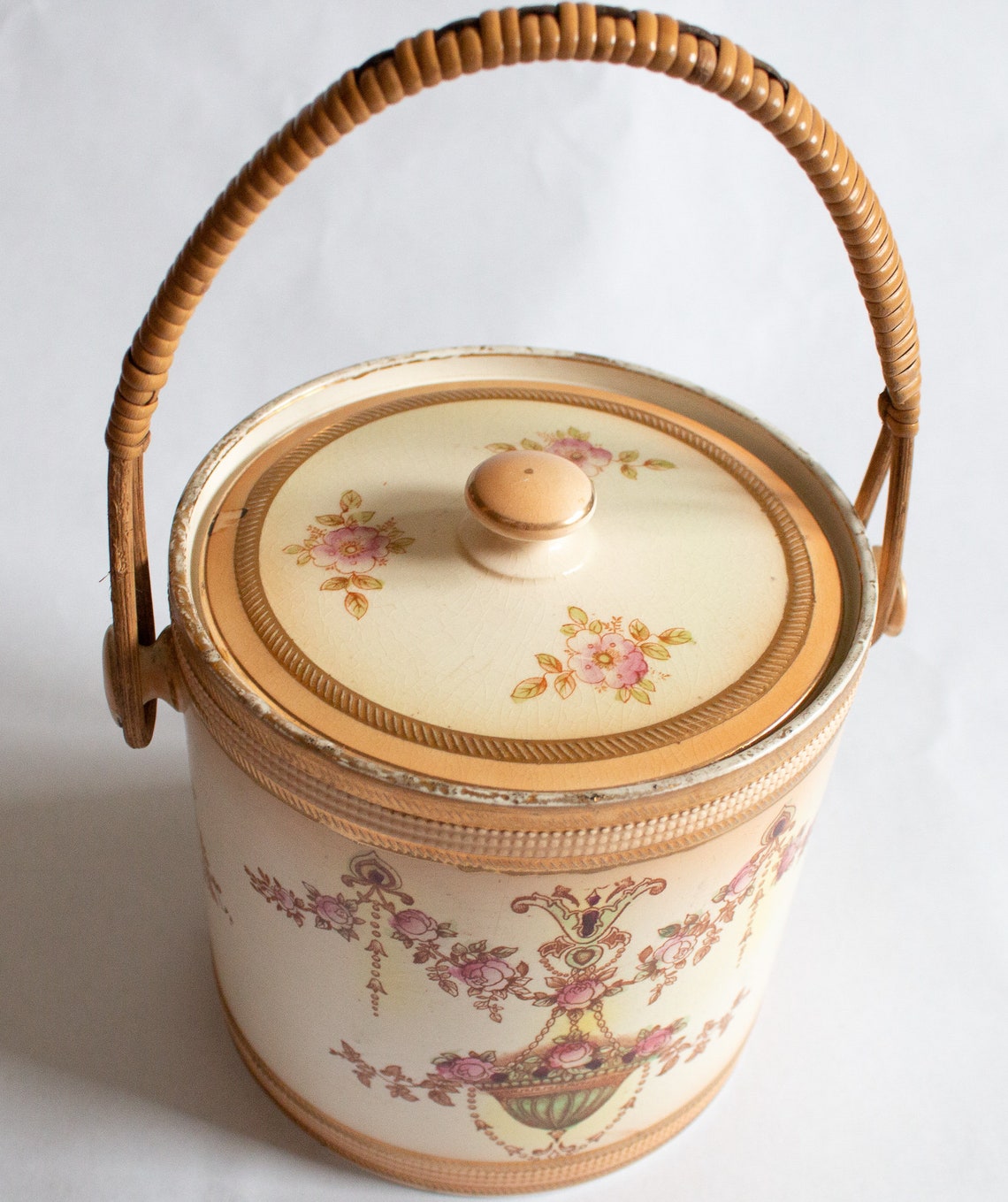 Vintage Devon Ware Stoke on Trent 'etna' Pattern Blushware Lidded ...