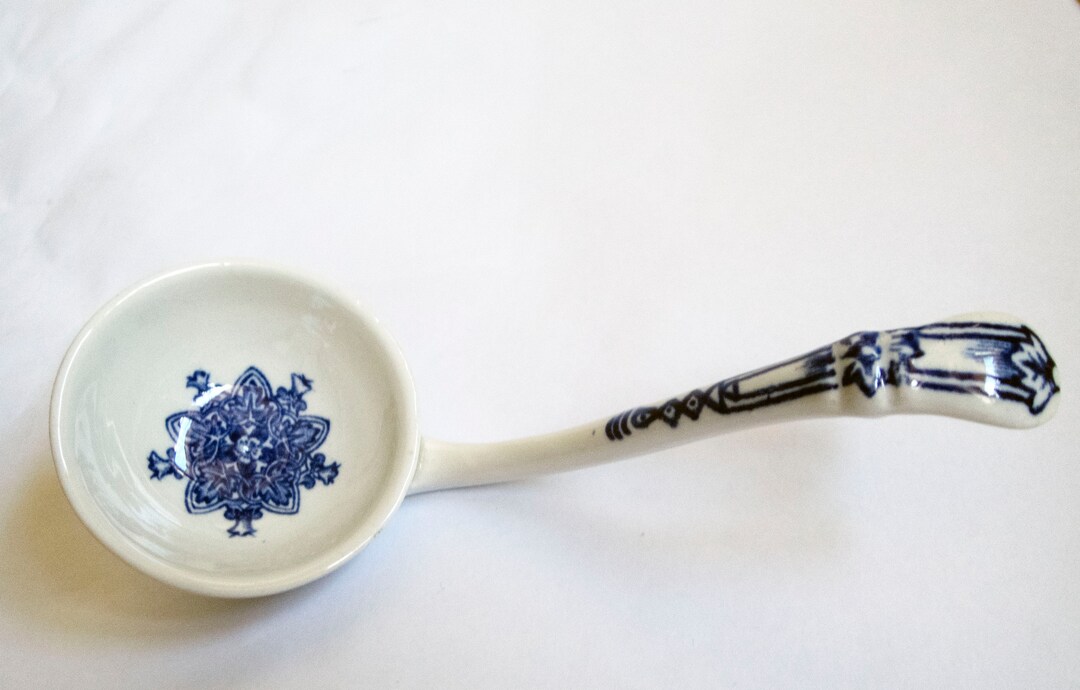 Antique Blue and White Sauce Ladle With Aesthetic Pattern - Etsy UK