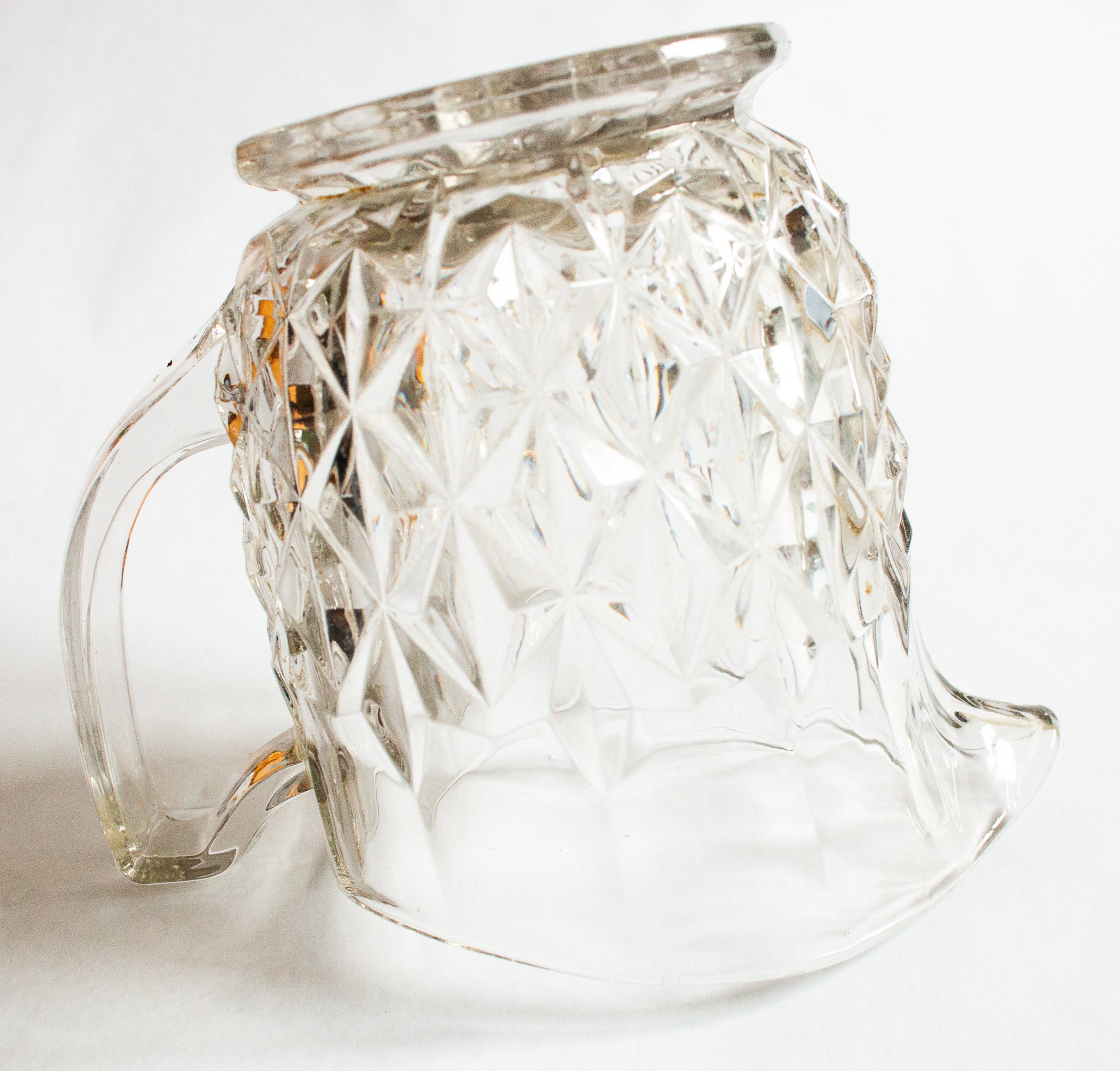 Vintage Footed Pressed Glass Pitcher or Jug Vintage Glass | Etsy