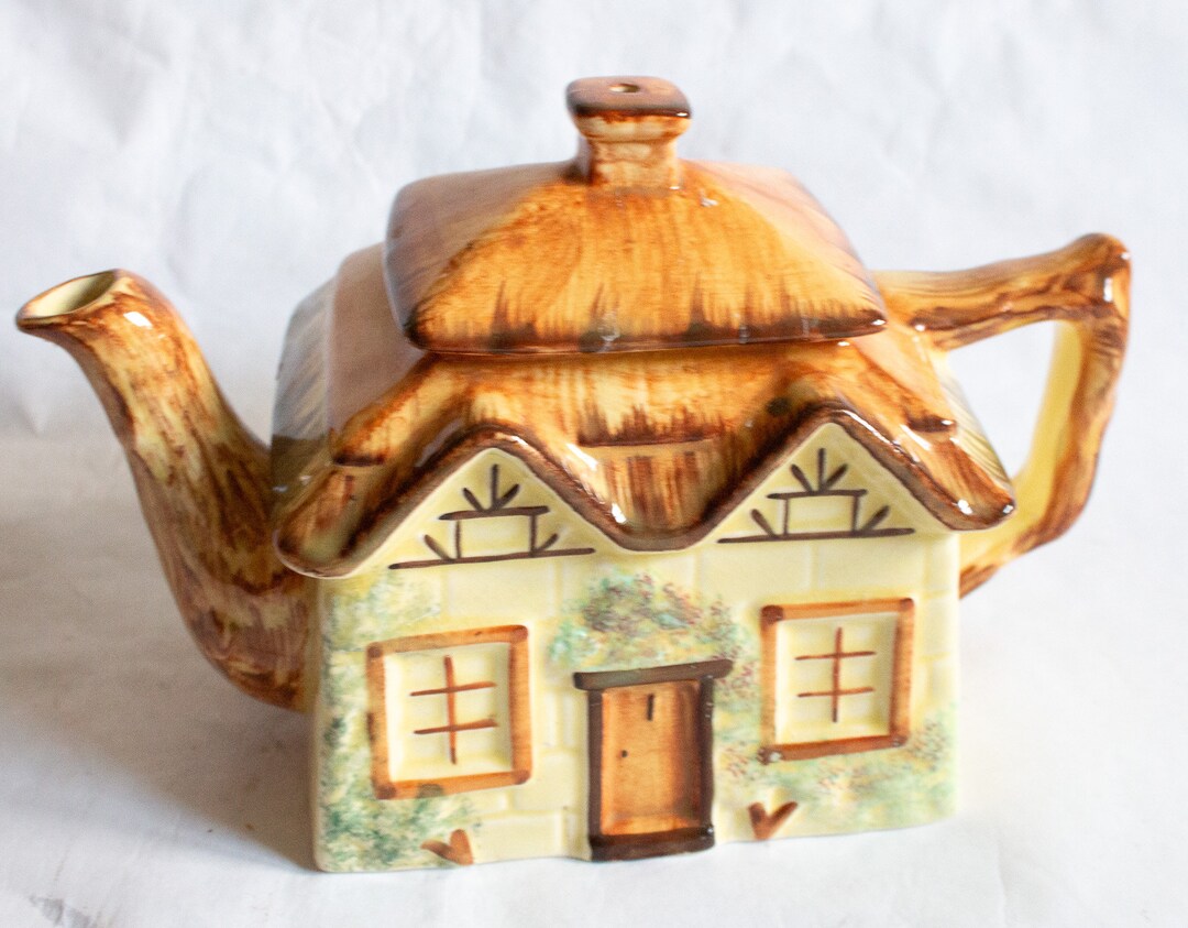 Vintage Staffordshire Cottageware Teapot, China Cottage Teapot, Vintage ...
