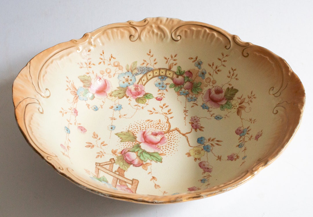 Crown Devon Fieldings Stoke on Trent 'elm' Blushware Serving Dish or ...