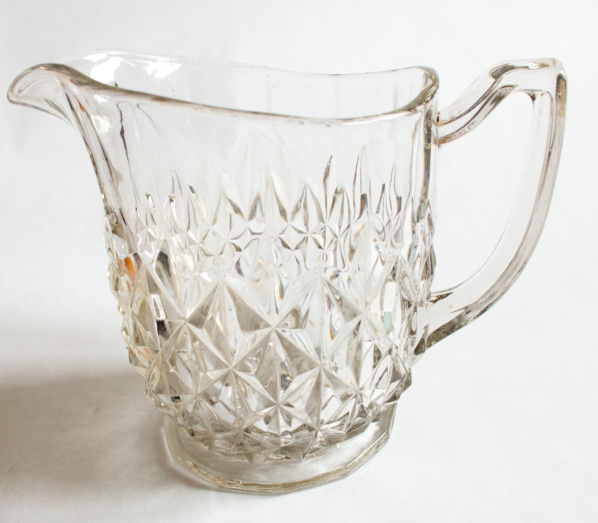 Vintage Footed Pressed Glass Pitcher or Jug Vintage Glass - Etsy