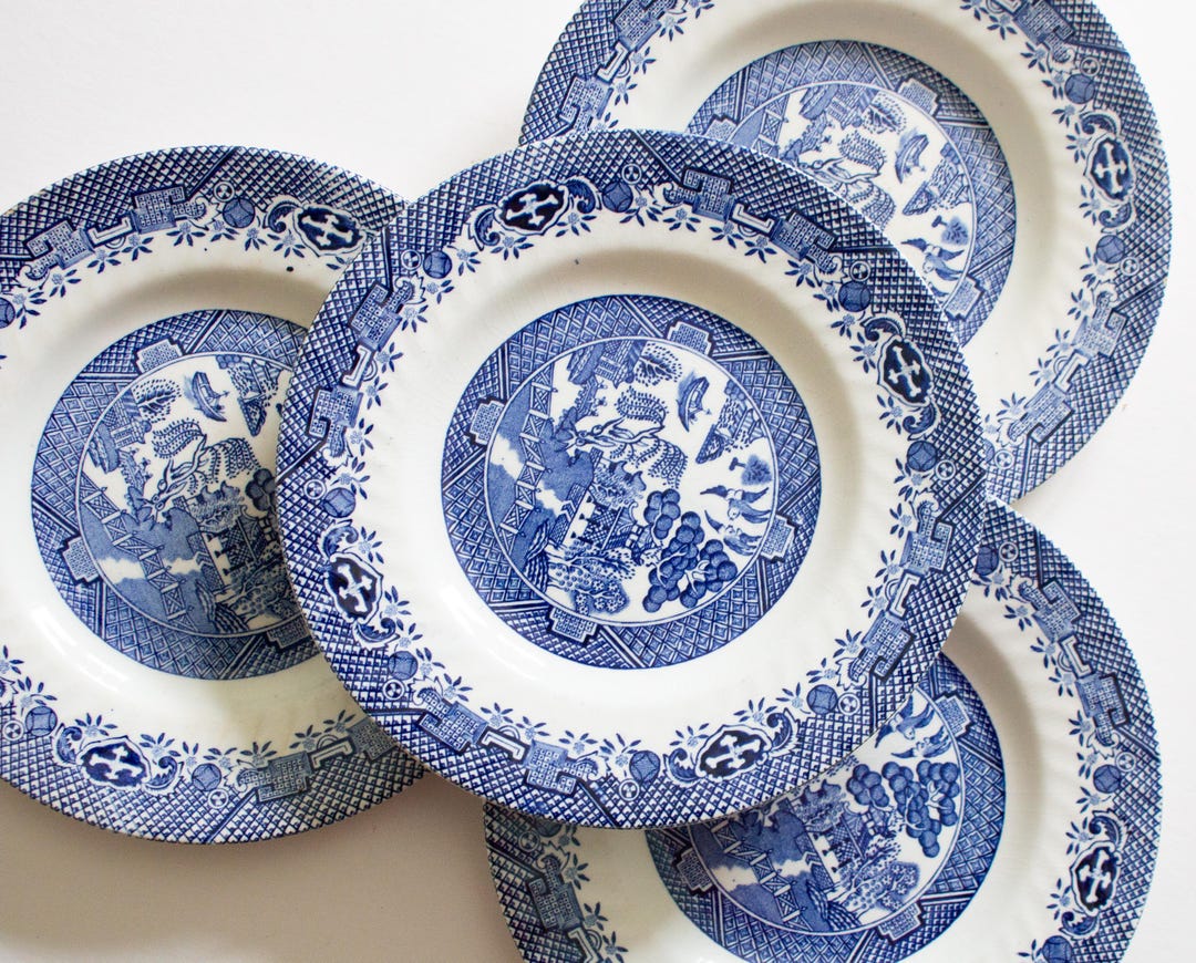 Barratts of Staffordshire 'willow' Pattern Blue and White Transferware ...