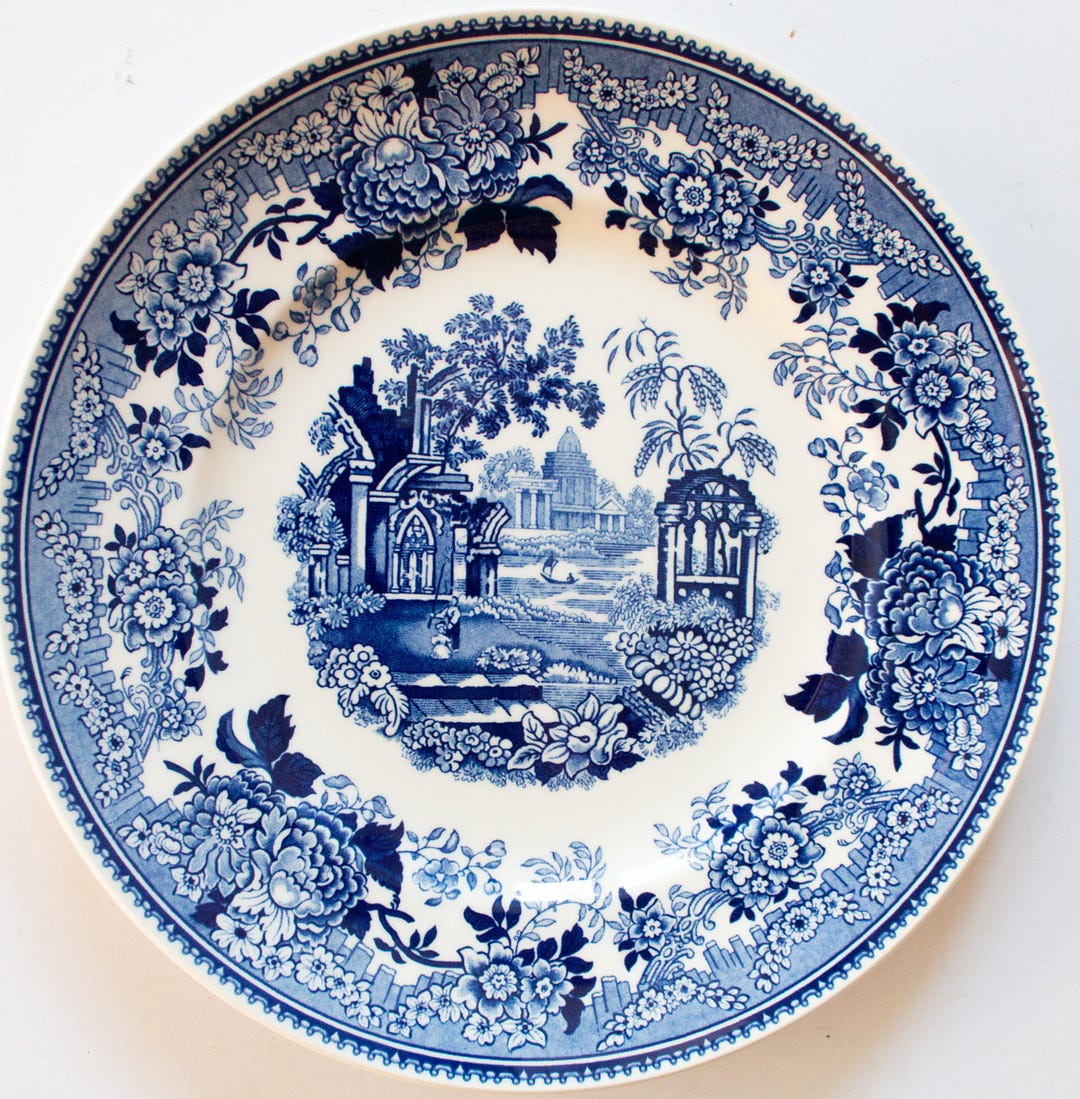 Masons Ironstone Blue and White Collection 'ruins' 9" Plate, Blue ...