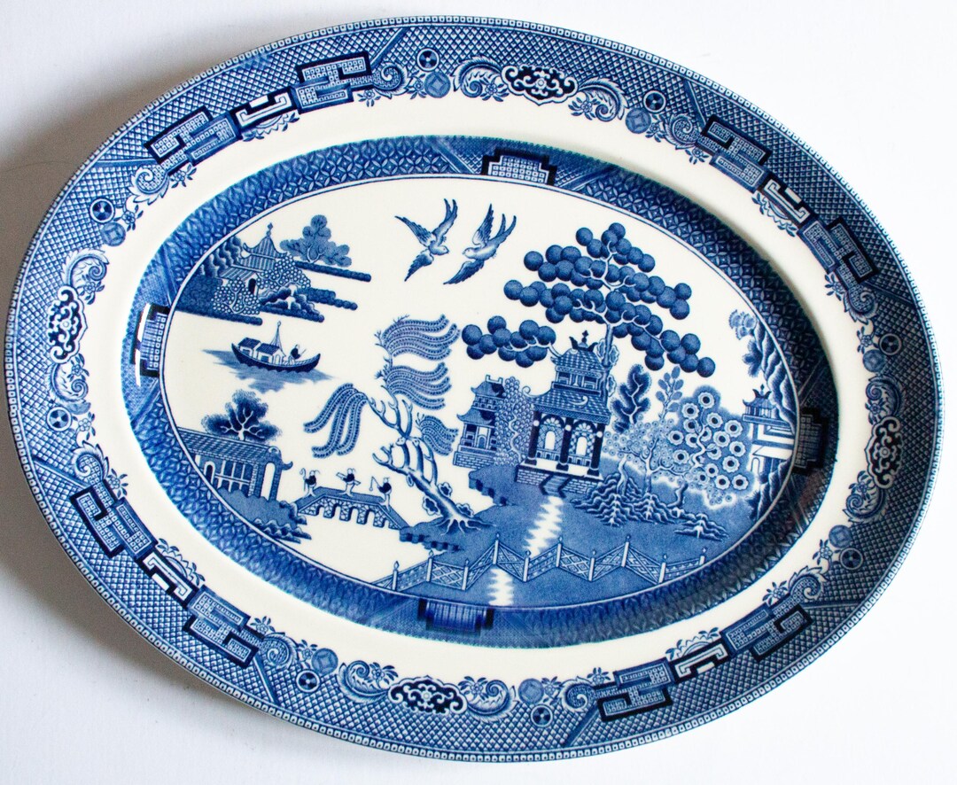 Johnson Bros. 'willow' Pattern Small Blue and White Transferware ...
