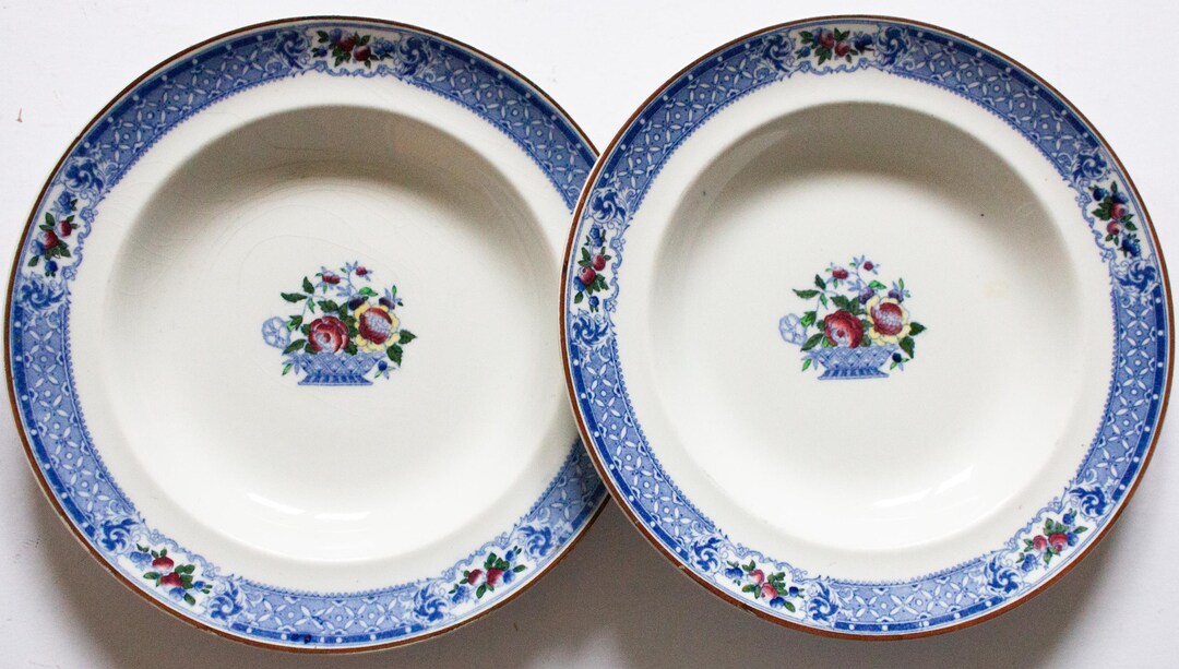 Wilton Ware (a.g.harley-jones) Staffordshire Rimmed Soup Bowls (2 ...