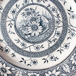 Antique Staffordshire Sampson & Hancock Blue Black Transferware ...