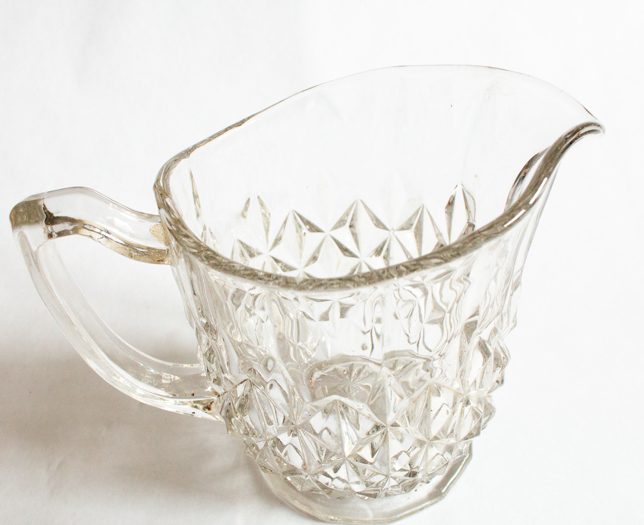 Vintage Footed Pressed Glass Pitcher or Jug Vintage Glass | Etsy