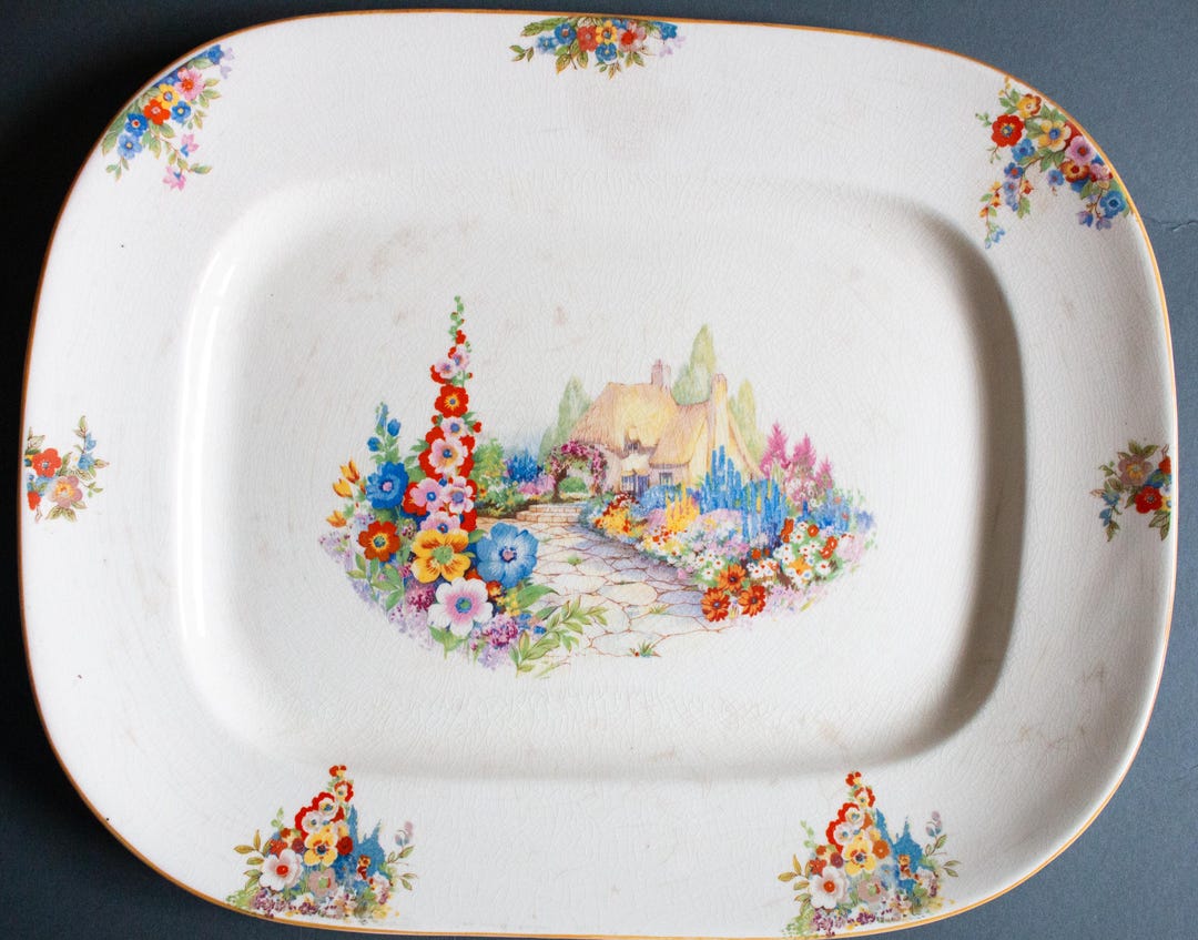 Swinnertons England 'cottage Garden' Pattern Large Rectangular Serving ...