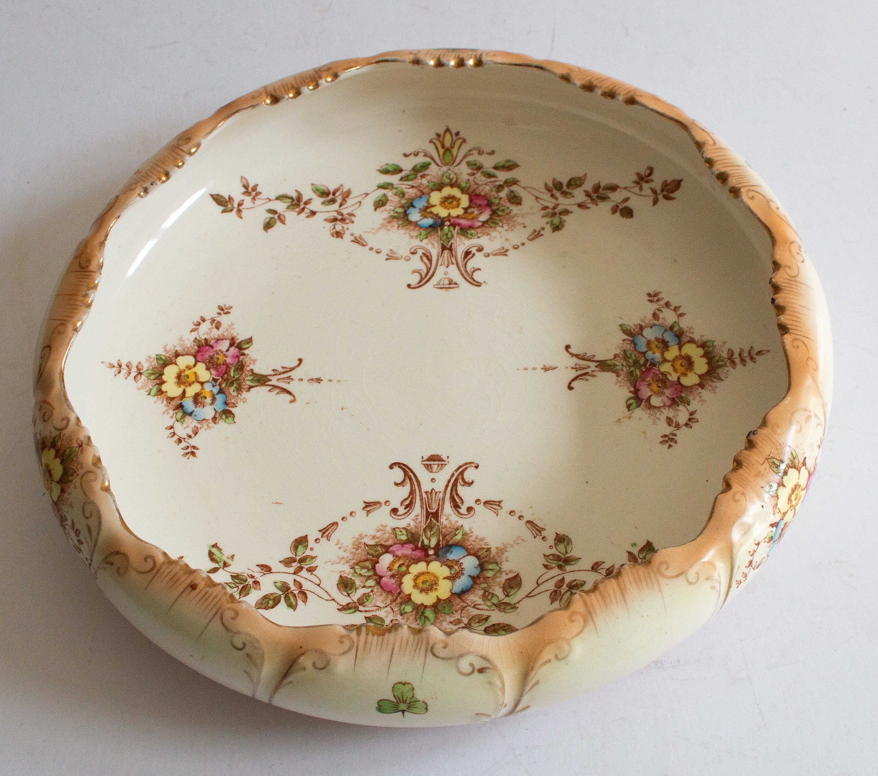 Crown Devon Fieldings Stoke on Trent 'briar' Pattern Blushware Dish ...