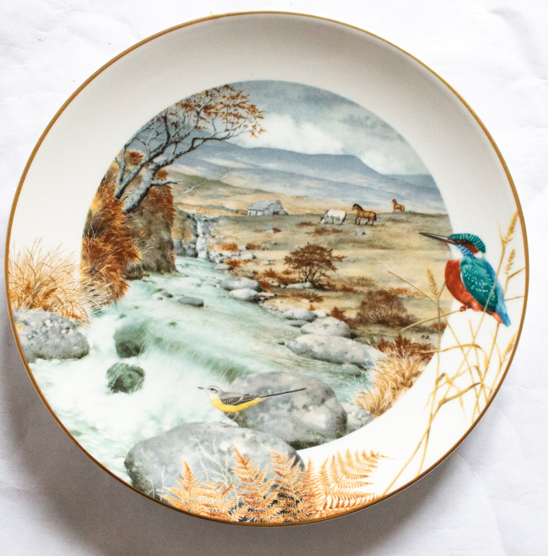 Royal Worcester Porcelain 'A Secluded Stream in November' Months of the ...