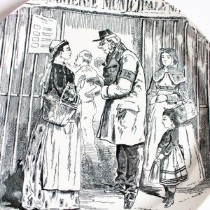 Antique Creil & Montereau 'paris Assiege' Black and White Earthenware ...